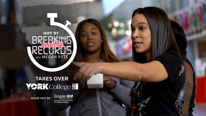 Megan Ryte Break HEALTHY Records at York College [VIDEO]